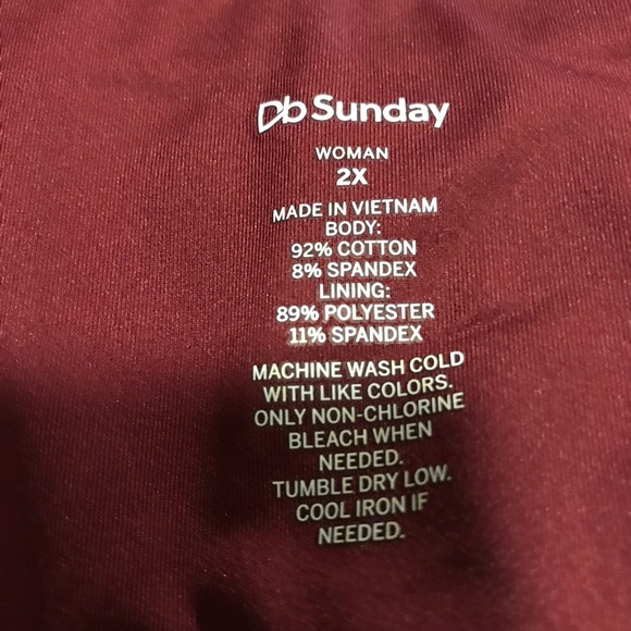 Dress Barn | Pants & Jumpsuits | Nwt Db Sunday Maroon Plus Size Pocket ...